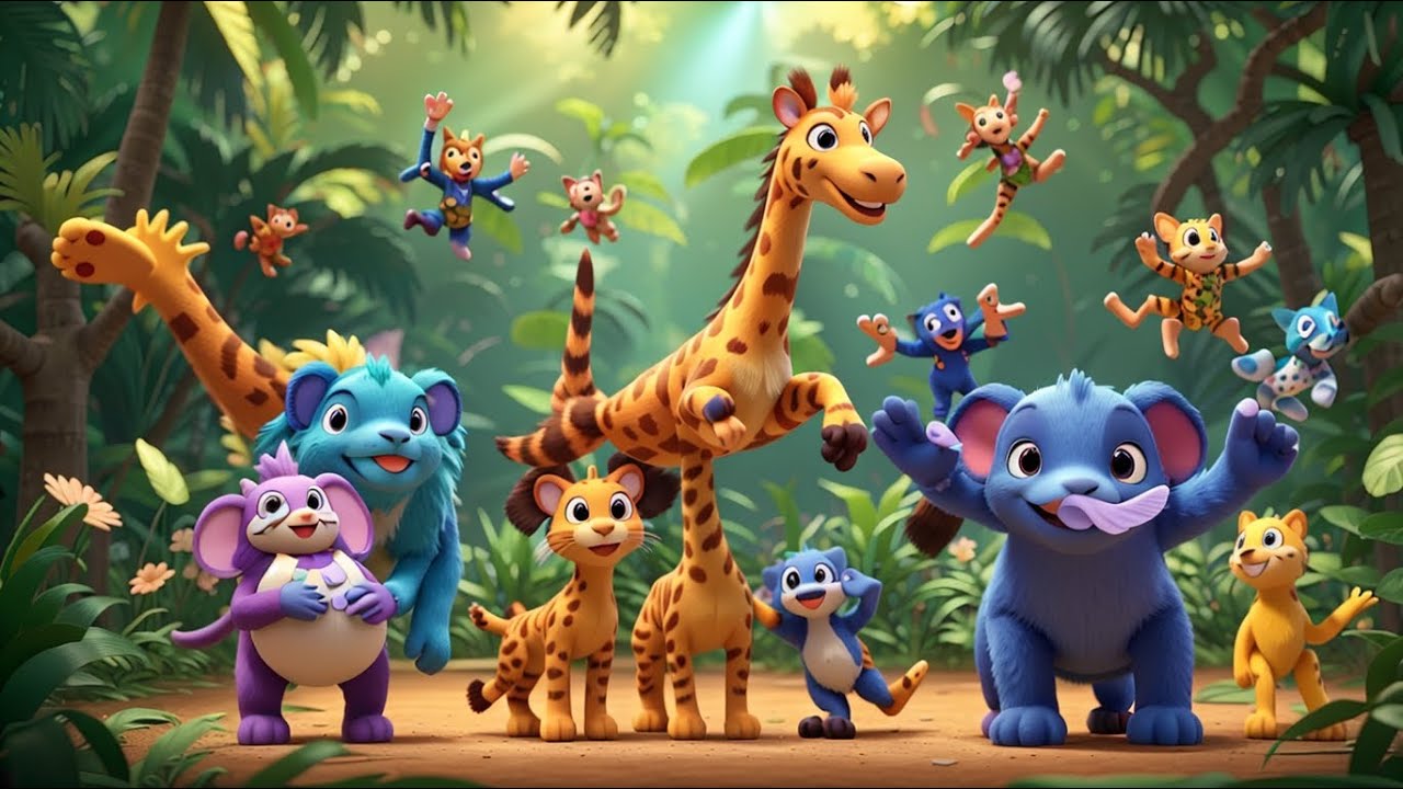 Sing-Along ANIMAL JUNGLE SONG for KIDS | Fun Learning! - YouTube