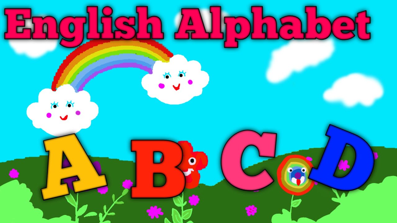 ABCD English Alphabet for children / Alphabet with pictures and rainbow ...