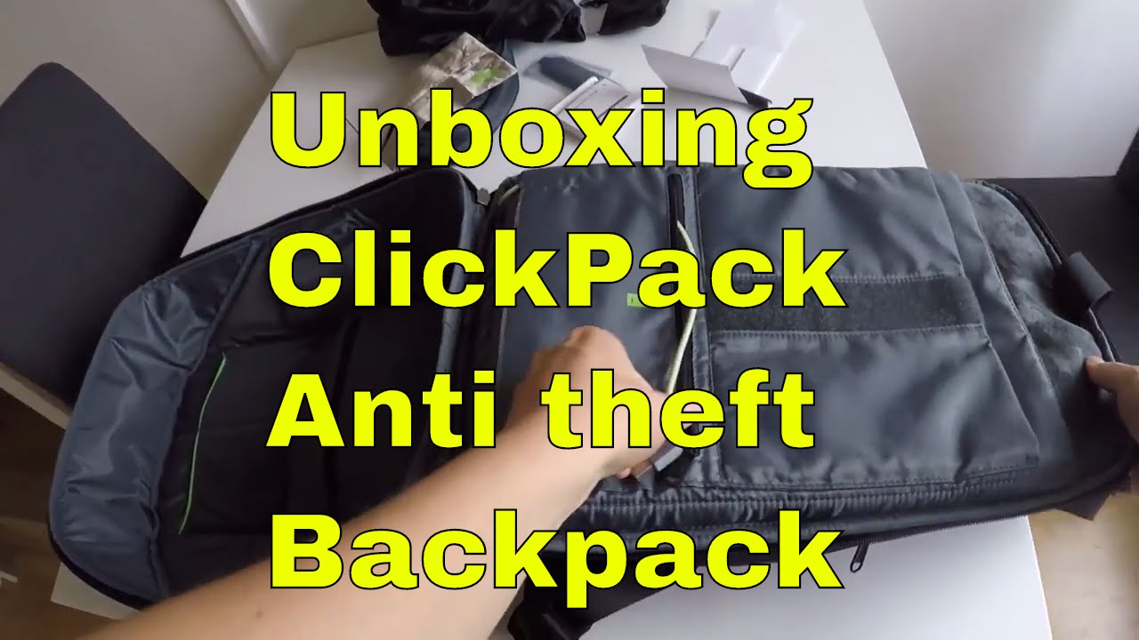 Unboxing ClickPack Pro Anti theft Backpack - YouTube