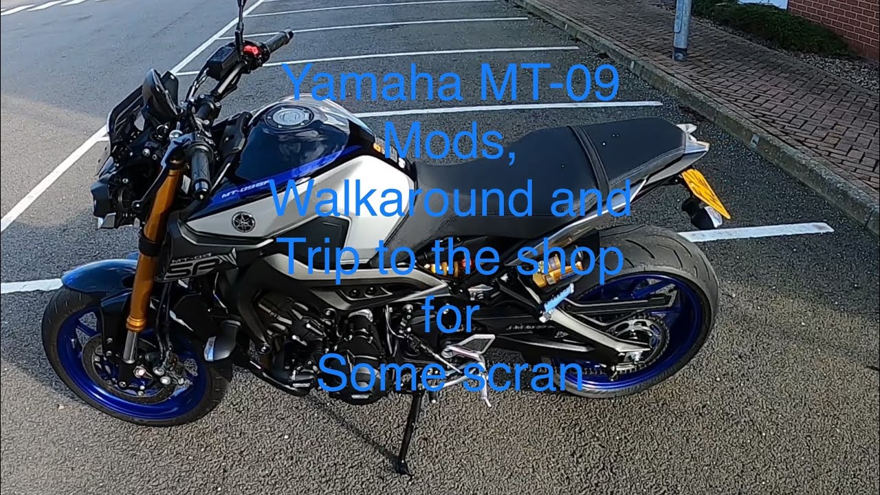Yamaha MT-09 SP mods, walkaround and trip to the shop - YouTube