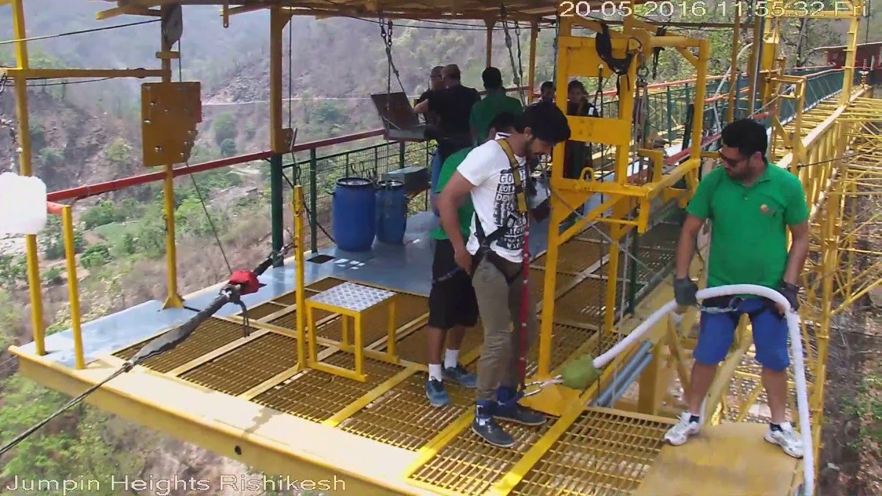 Crazy Bungee Jumping - Jumpin Heights , Rishikesh , Haridwar (Best Jump ...
