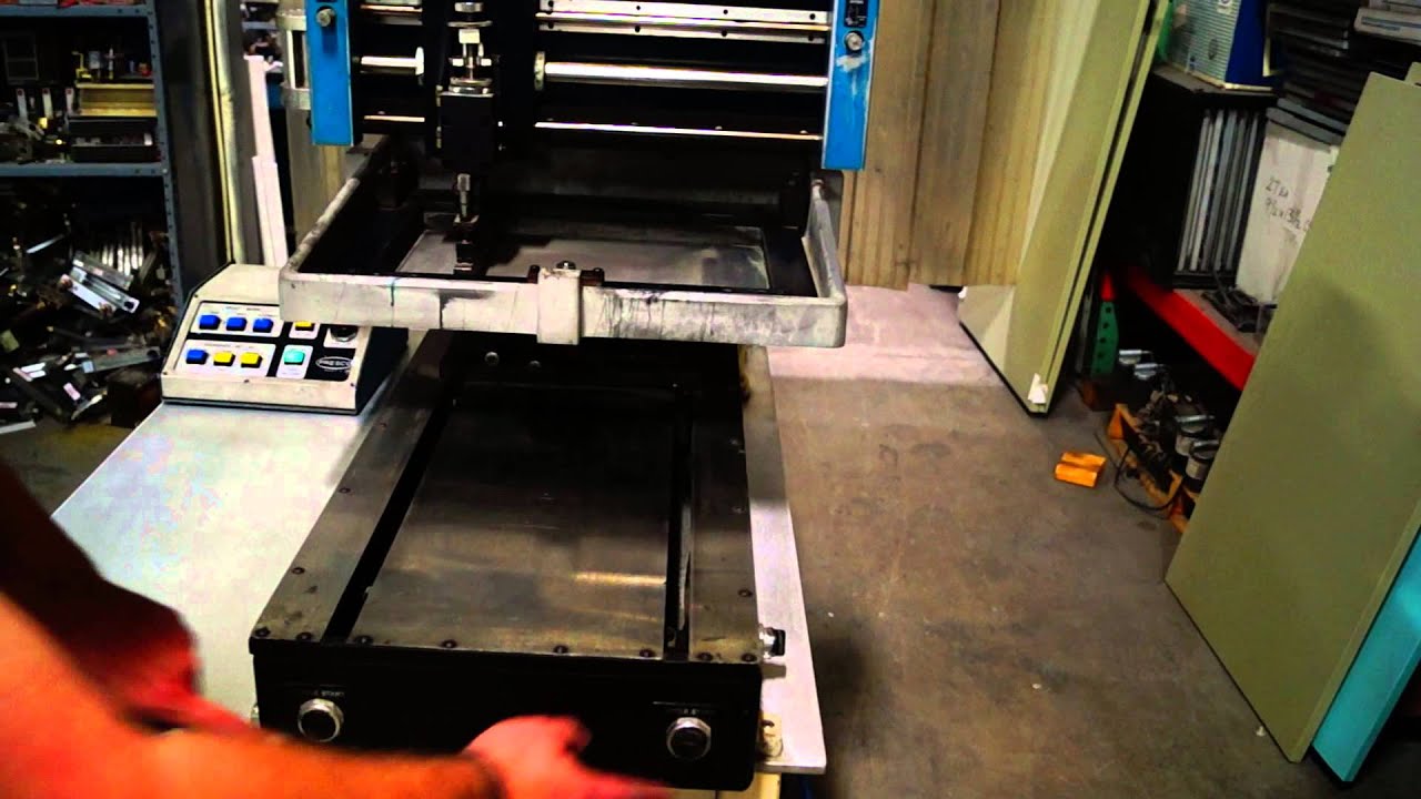 AMI PRESCO Model 1185 Screen Printer - YouTube