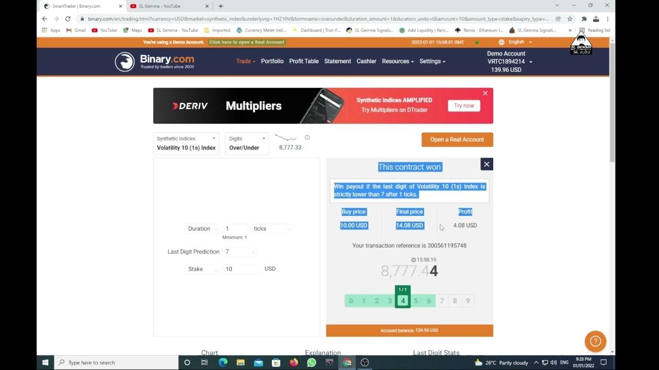 Digits Over Under Best Wining Trading Strategy Binary.com Sinhala | SL Gemma Trading Strategy ...