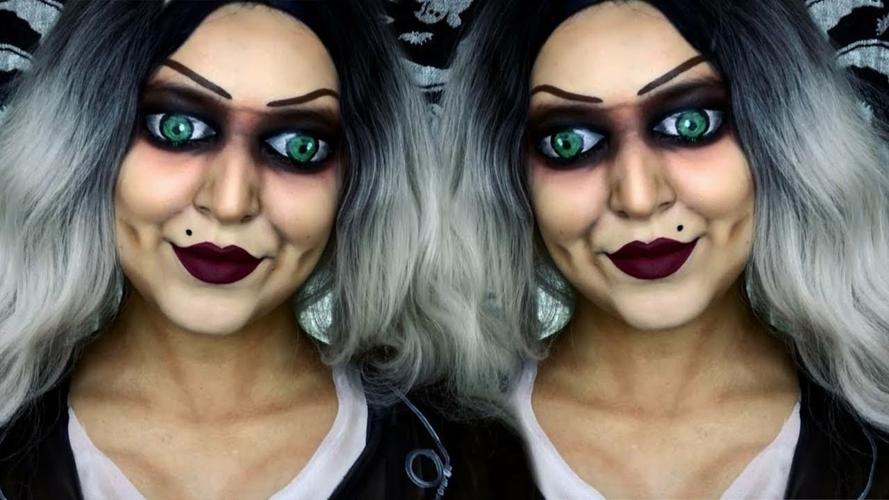 Bride of Chucky Halloween Makeup Tutorial - YouTube