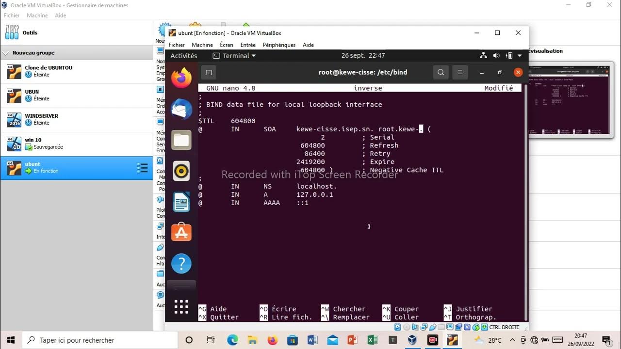 Configuration du server DNS sous ubuntu 20.04 - YouTube