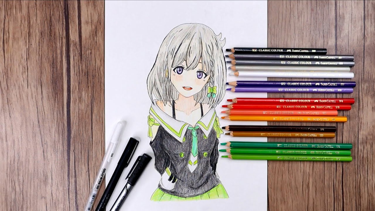 How to Draw a Cute Anime Schoolgirl step by step | Anime Drawing ...