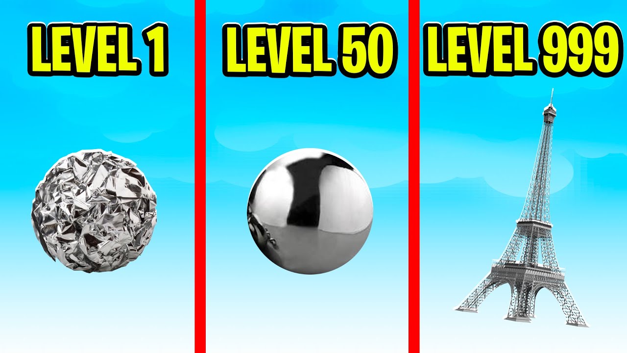 LEVEL 1 vs LEVEL 50 vs LEVEL 999 (Foil Turning 3D) - YouTube
