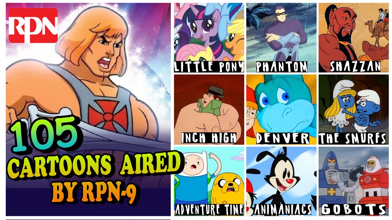 105 CARTOONS na IPINALABAS NG RPN-9 NOON | Fast List - YouTube