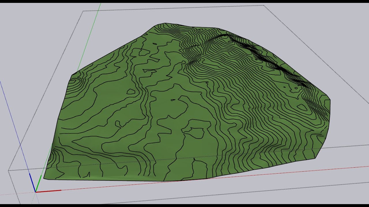 TOPOGRAFIA EN SKETCHUP ( Exportación curvas de nivel, terraceo y ...