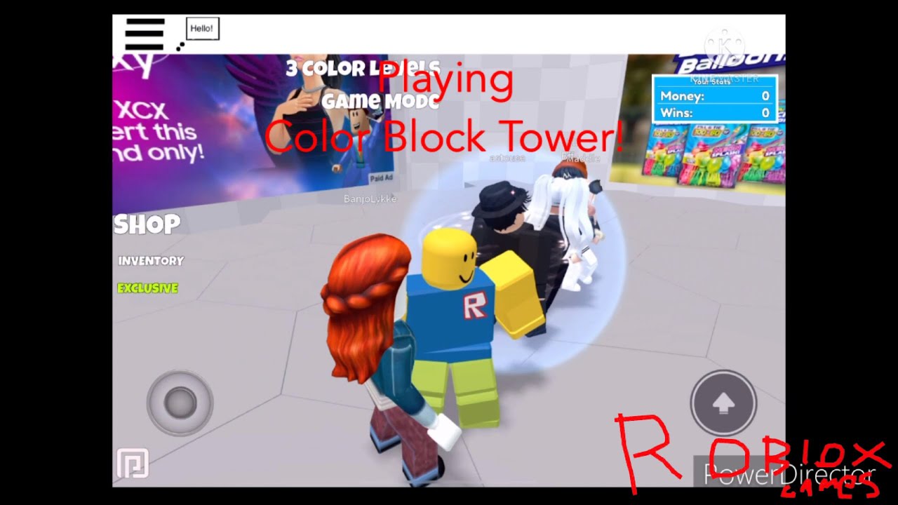 Playing Color Block Tower! on Roblox - YouTube