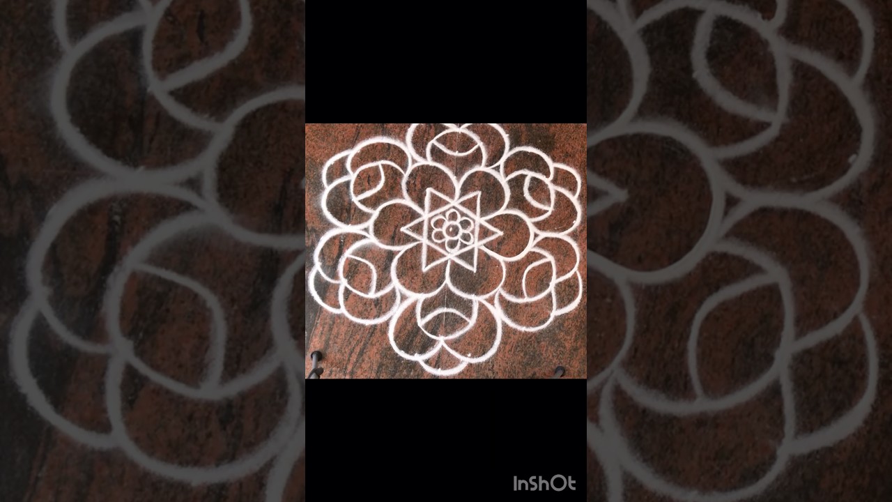 Simple poo kolam 11-6 # 2025 - YouTube