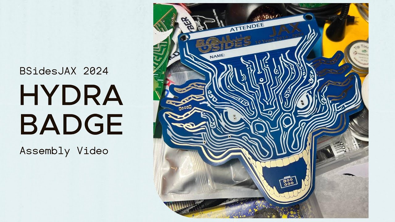 BSides Jacksonville Hydra Badge Assembly - YouTube