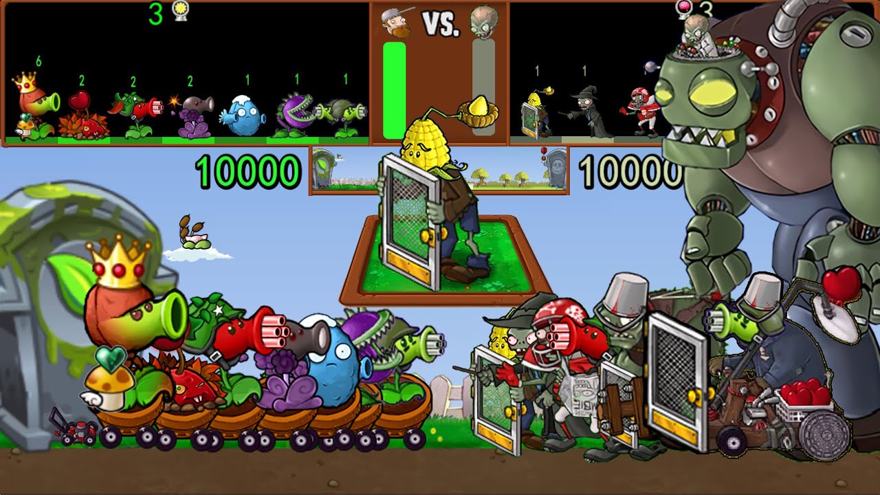 PVZ Fight 20 Plants Vs. Zombies PvZ Plus pvz funny moments - YouTube