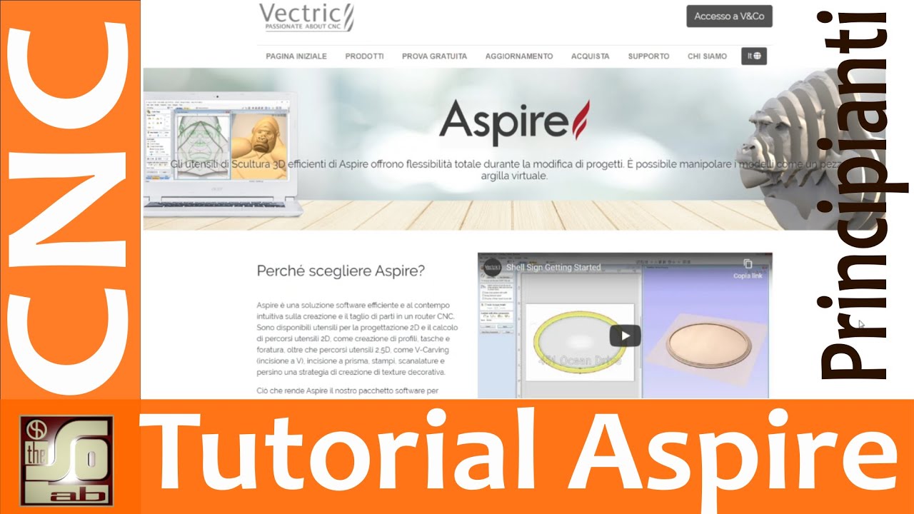 CNC Tutorial Creazione del gcode con Aspire - YouTube
