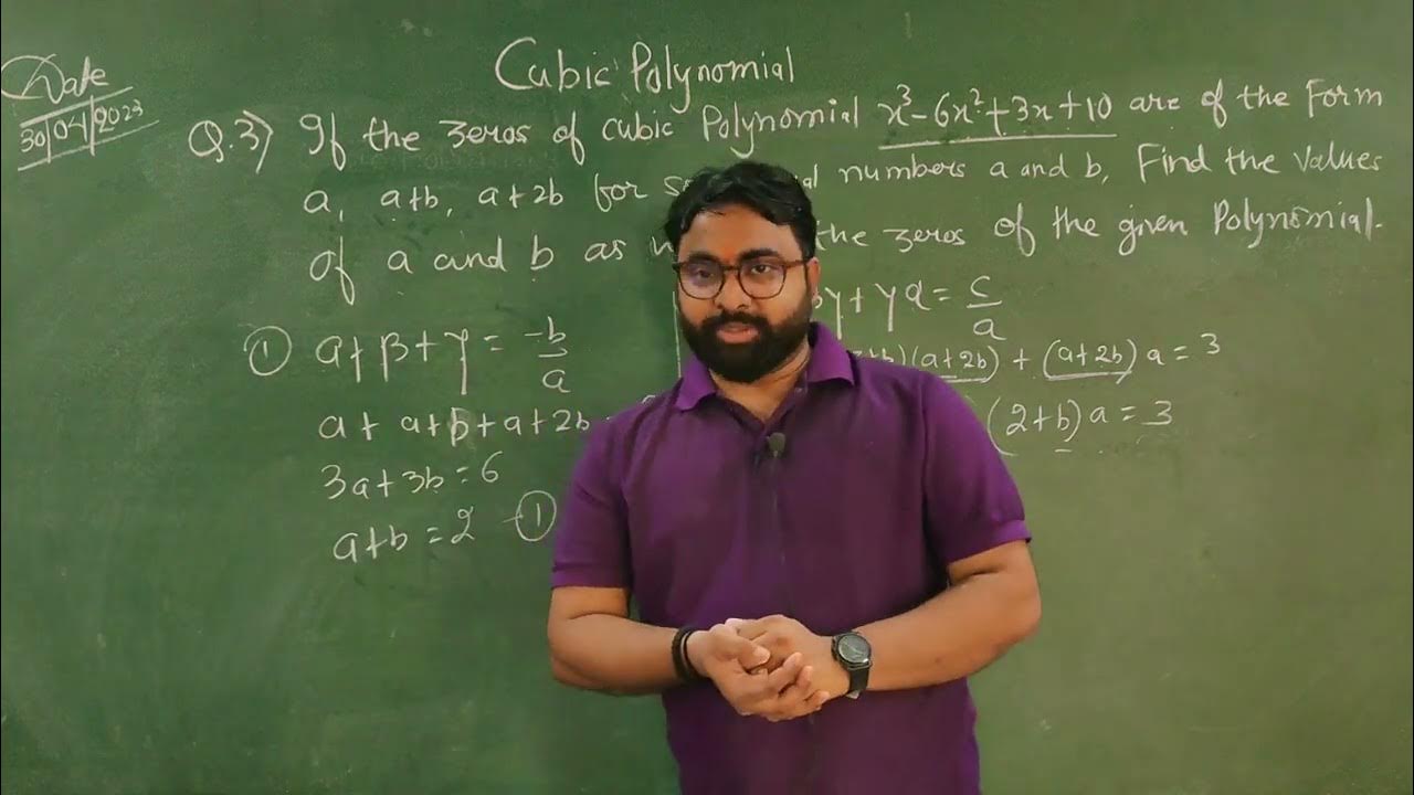 Given that the zeroes of the cubic polynomial f(x)=x3−6x2+3x+10 are of ...