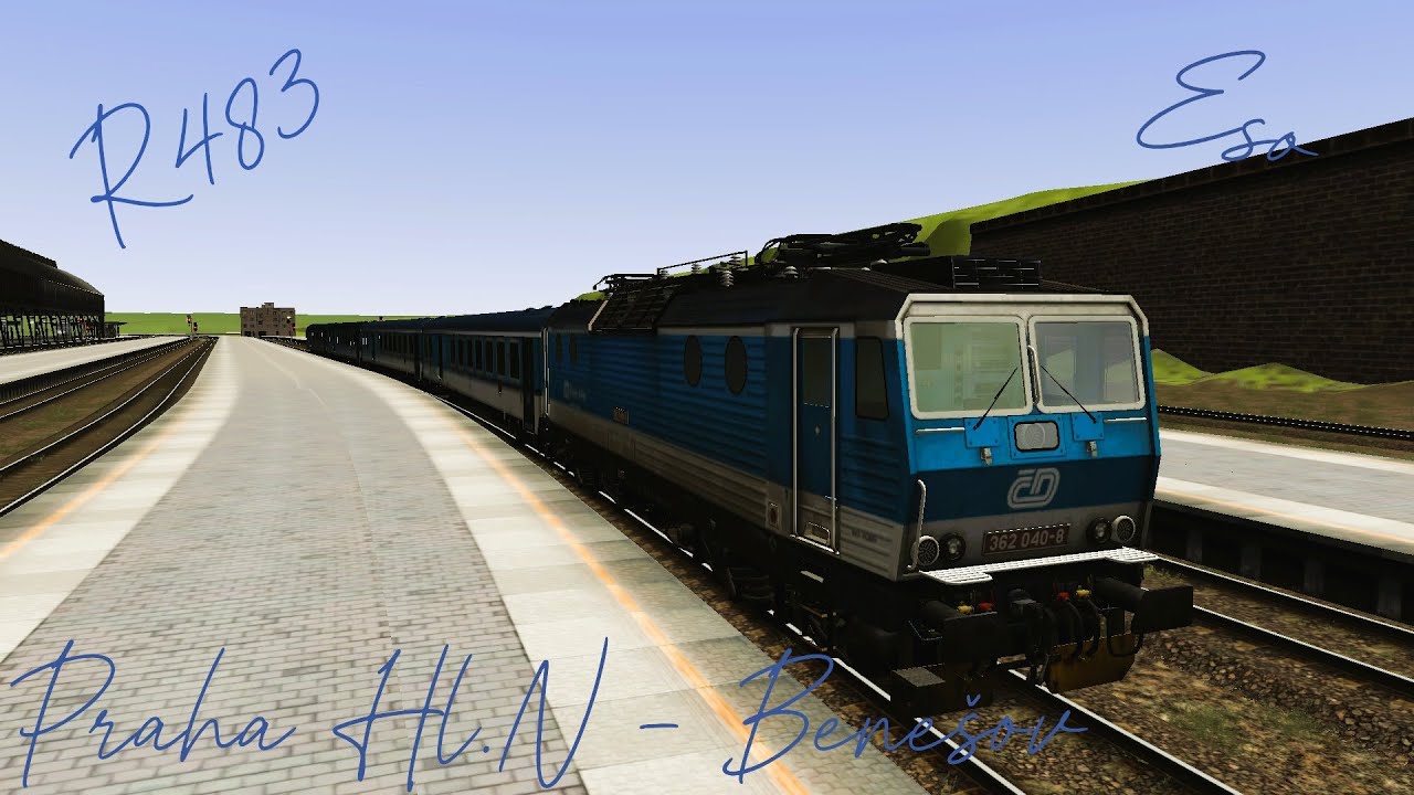 RailWorks R483 Praha hl. N. - Benešov u Prahy - YouTube
