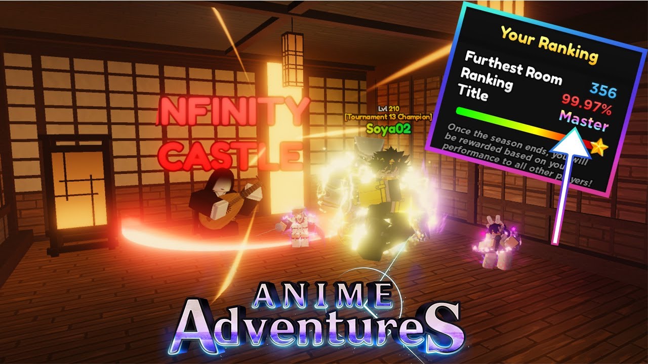 GOING FOR TOP 10 IN INF CASTLE! (Anime Adventures) - YouTube