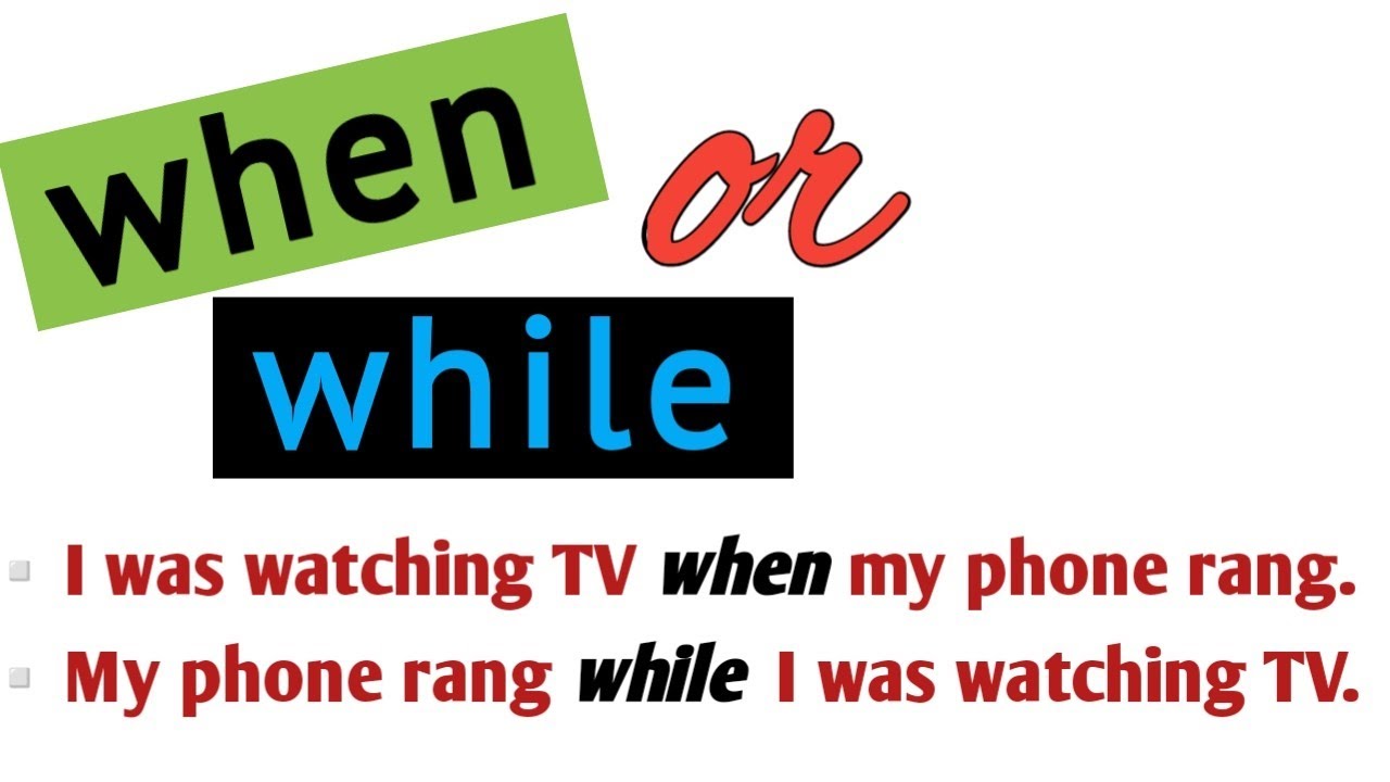 The difference between ‘when’ and ‘while’ – Spoken English Lesson - YouTube