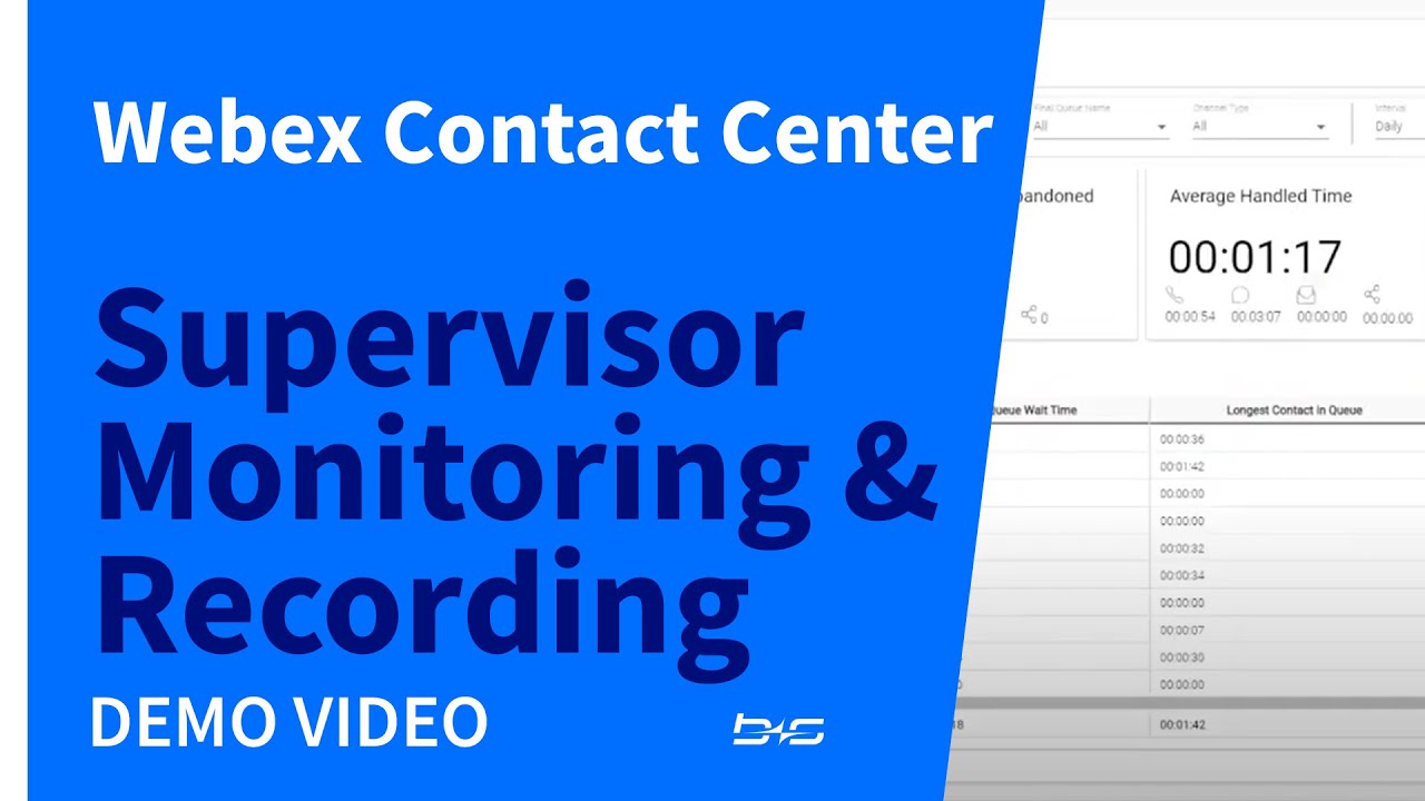 Webex Contact Center: Supervisor Monitoring & Recording - YouTube