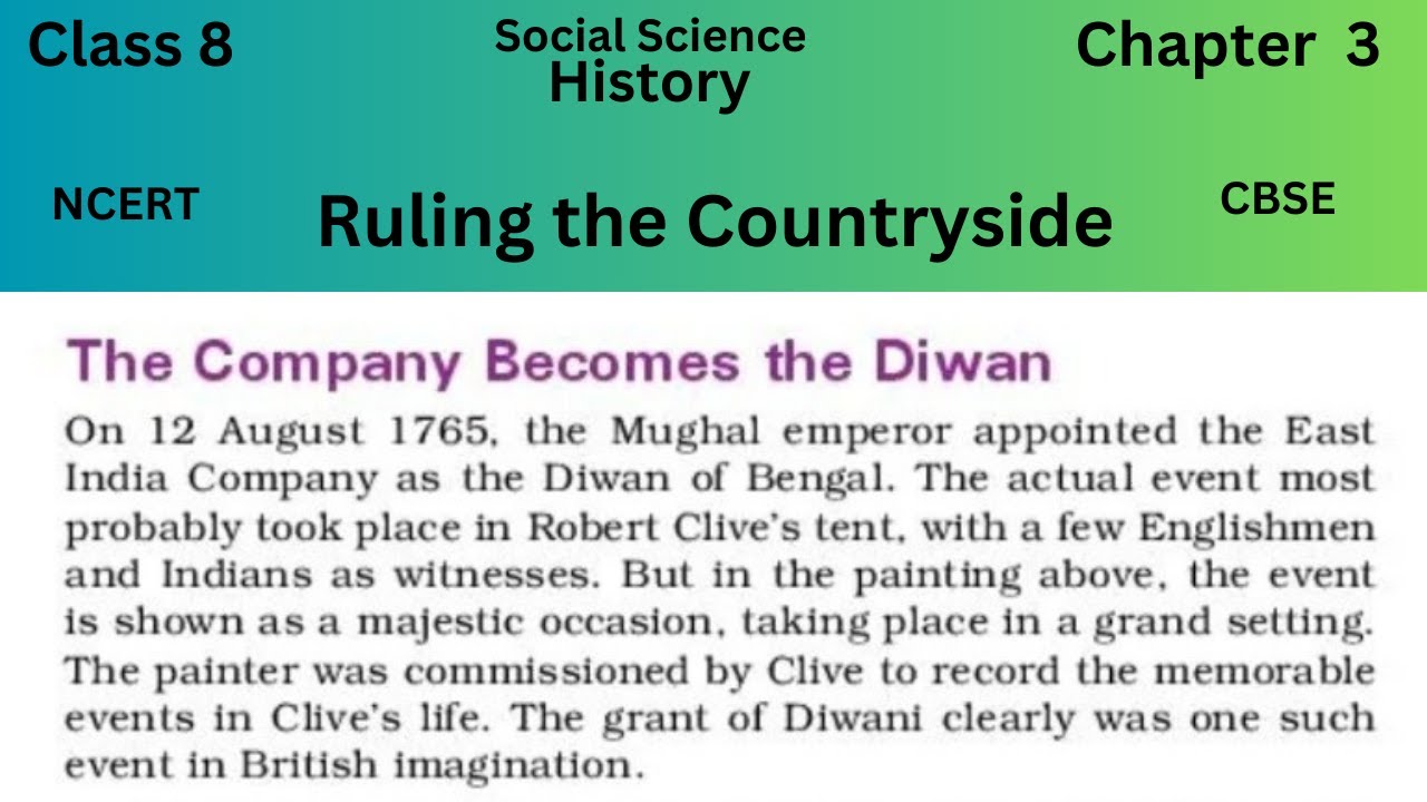 Class 8 Chapter 3। NCERT ।Ruling the Countryside। ‌UPSC। CBSE। History ...