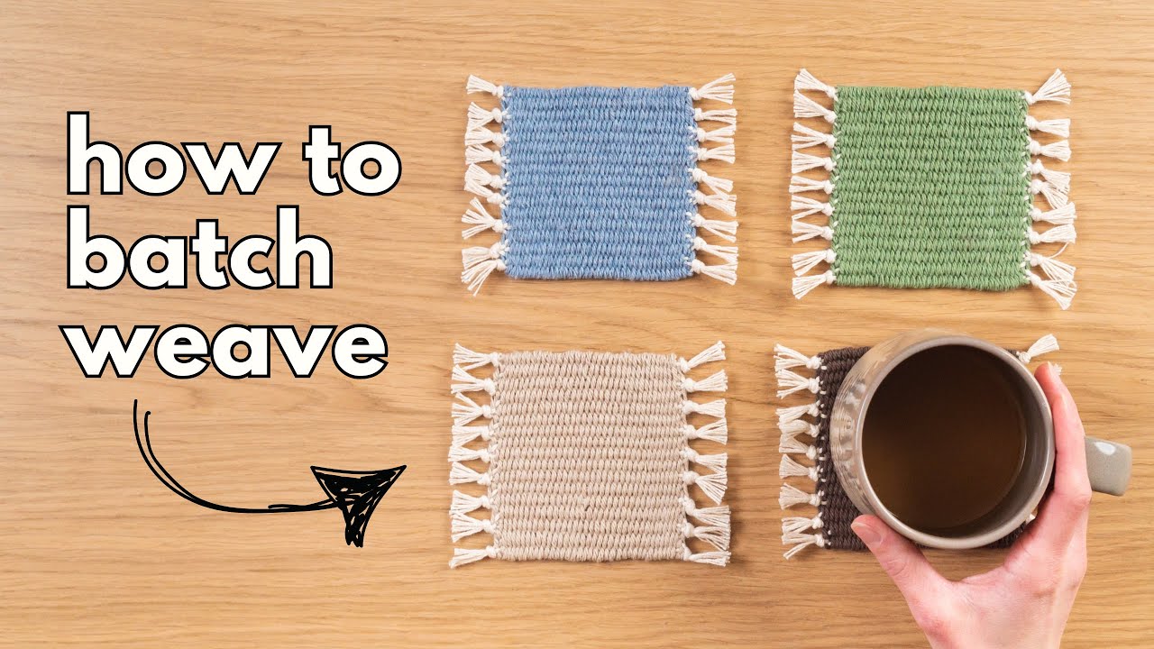 Weaving 4 Mug Rugs on ONE Loom! - YouTube