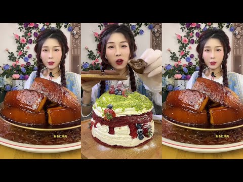 【ASMR】【MUKBANG】BIG BRAISED PORK BELLY | EATING SHOW |CHINESE MUKBANG |食べ |吃播 LOVE ASMR #咀嚼音