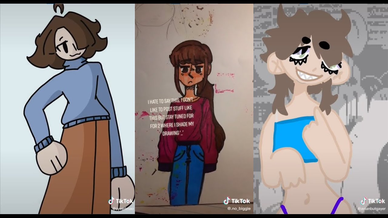 ⛓ ⛓ ALT TIKTOK DRAWING | ALTERNATIVE ART TIK TOK COMPILATION 🖤🖤| goth ...