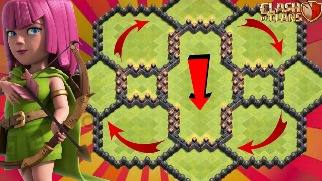 BEST TOWN HALL 9 (TH9) FARMING BASE WITH BOMB TOWER 2017 - CLASH OF ...