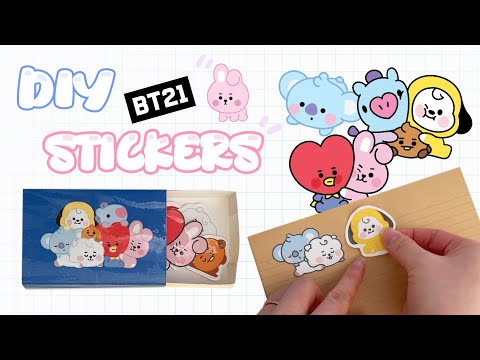 DIY BT21 Characters Stickers + Box Set [FREE TEMPLATE]