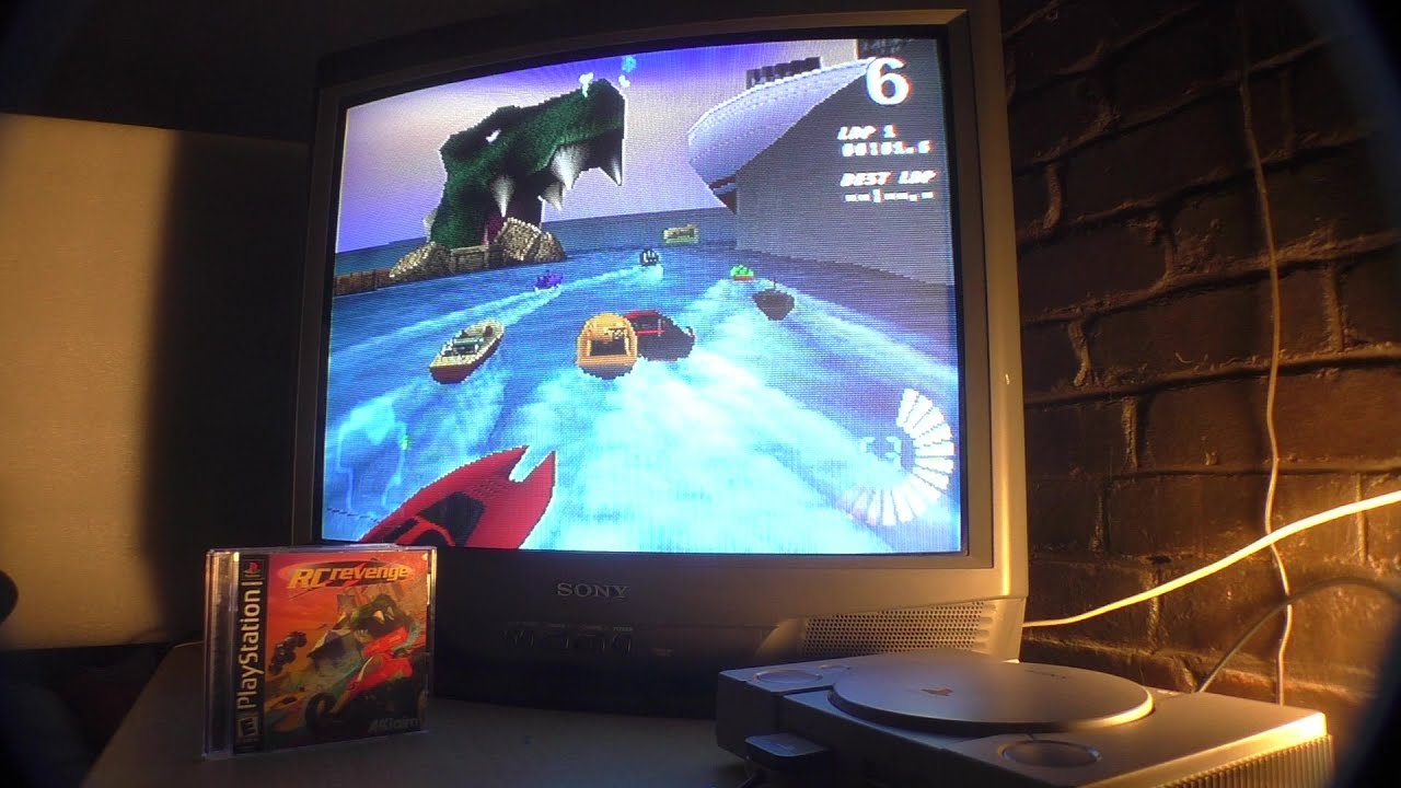 RC Revenge (PS1) on a CRT TV - YouTube
