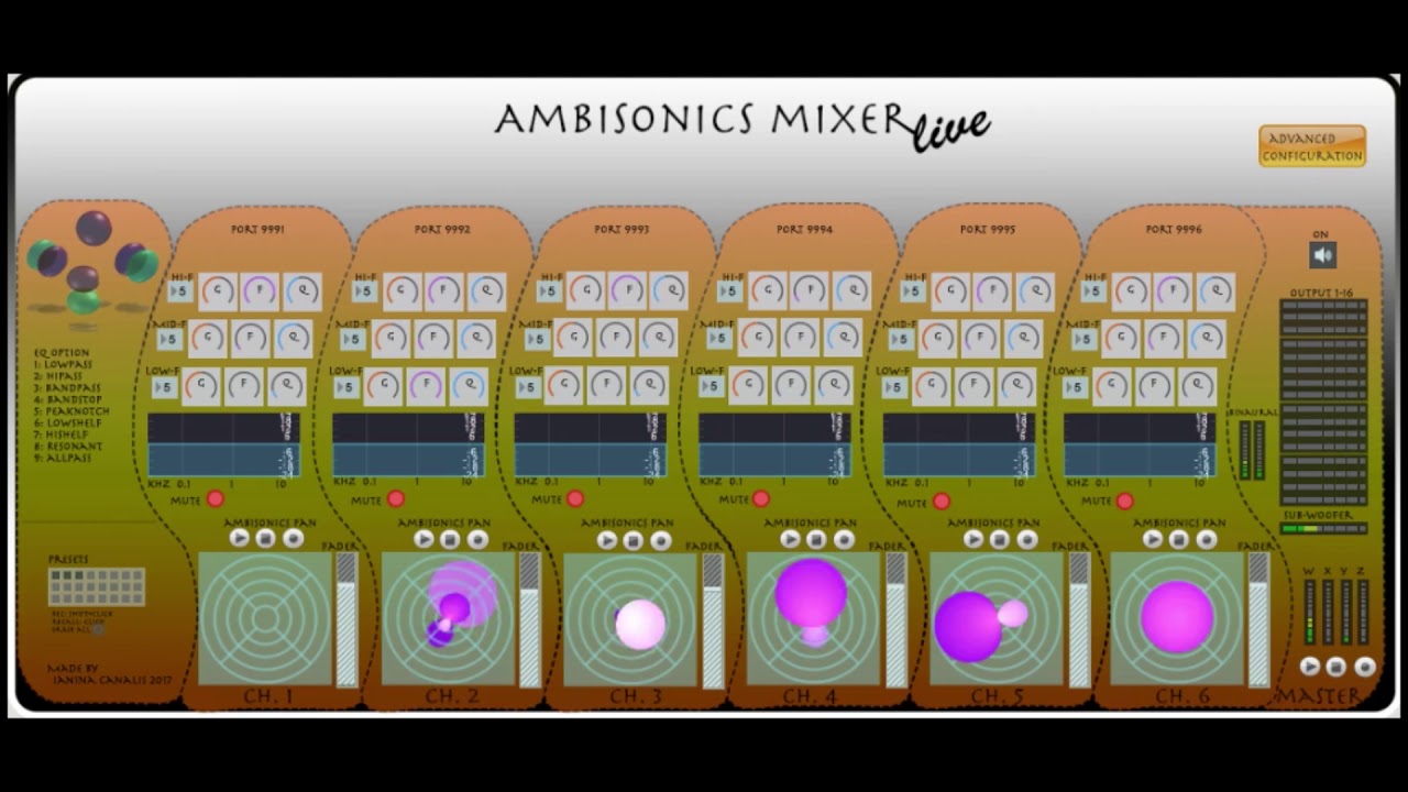 Ambisonics Mixer Live - Demo 2 Effects - YouTube