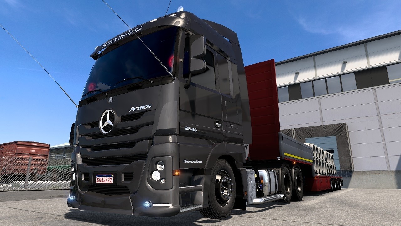 Mercedes Benz Actros 2546 ETS2 1.53 Mod POV Truck Driving Truck Reverse Car Parking｜Vanilla Map ...