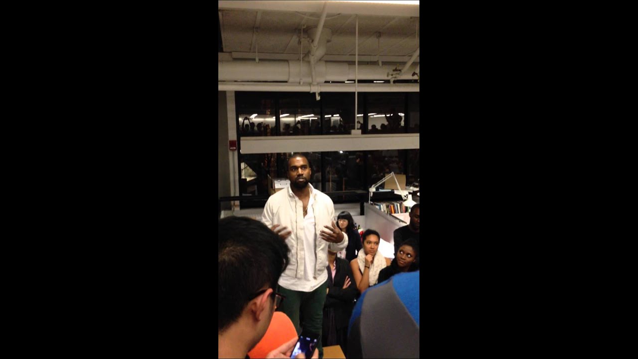 Kanye West speaks with crowd of architecture students at Harvard ...