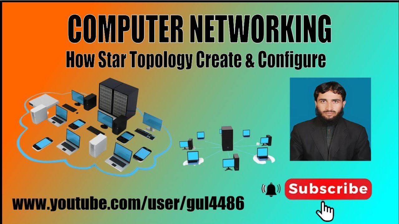 Computer Network || Star Topology Configuration || Ho to Create star ...