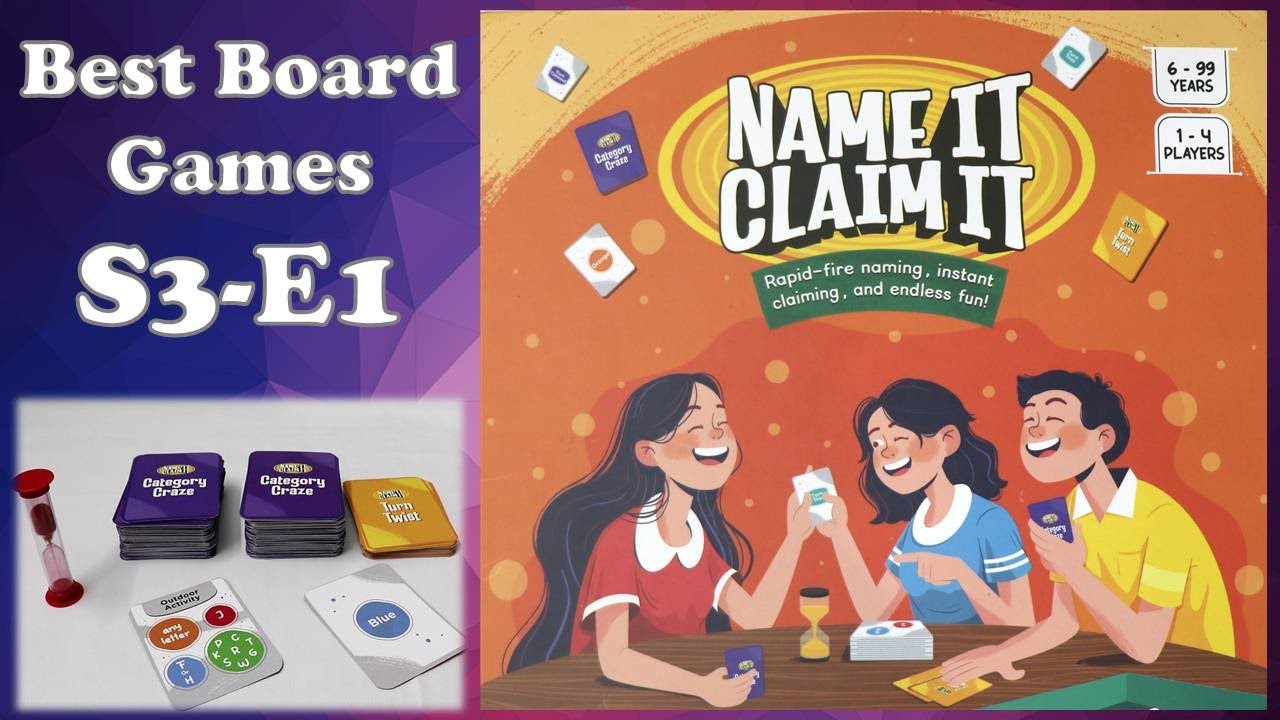 How to play NAME IT CLAIM IT | Best Board Games S3-E1 | Card Game ...