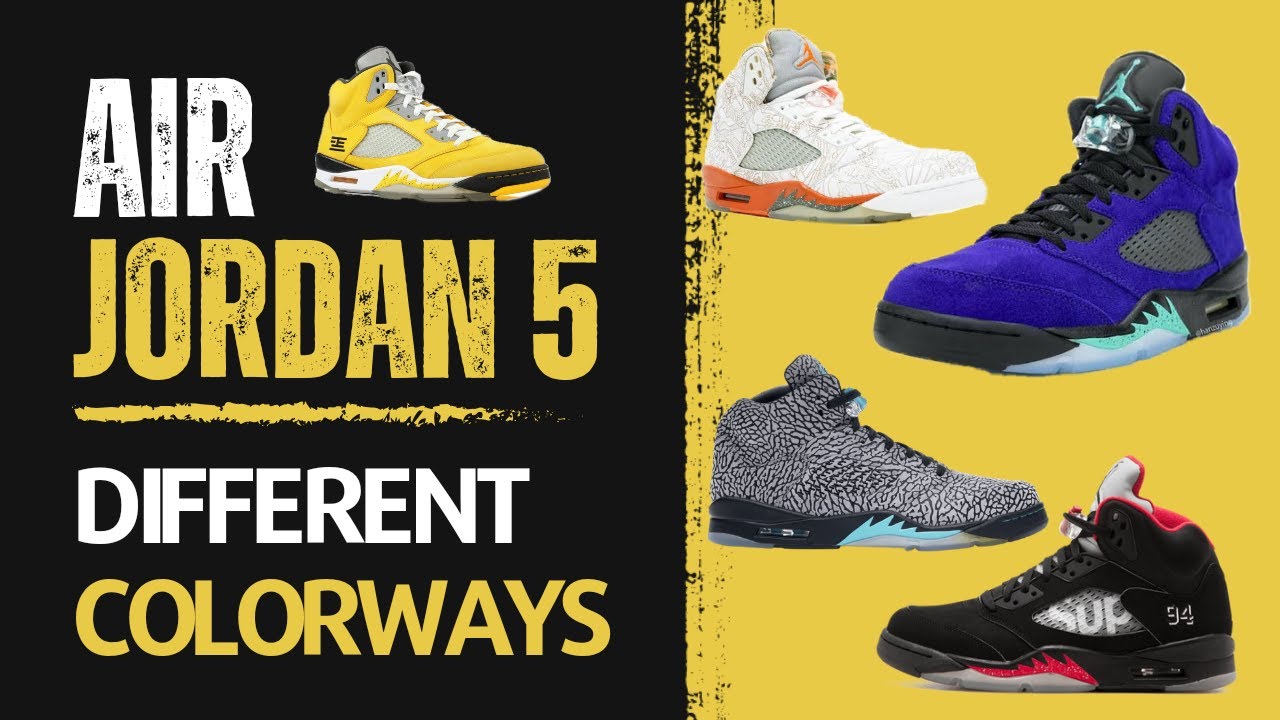 IMFACTS Air Jordan 5: Evolution of Design and Iconic Colorways - YouTube