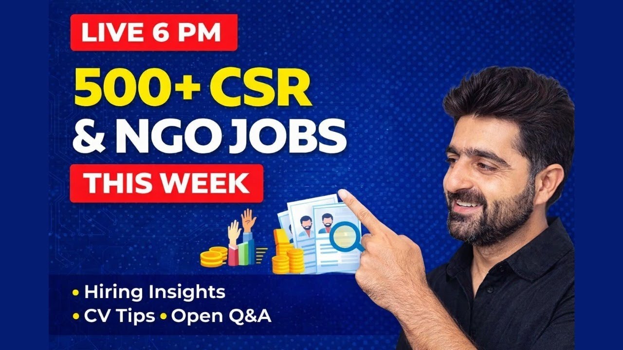 CSR & NGO Careers LIVE: 500+ Jobs, CV Review Tips & Hiring Insights ...