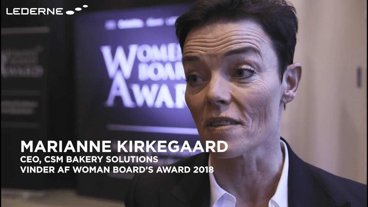Vinder af Women's Board Award 2018 - Marianne Kirkegaard - YouTube