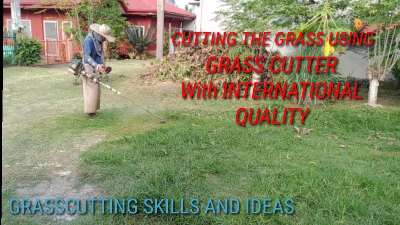 HOW TO CUT THE GRASS USING GRASS CUTTER/ STRING TRIMMER/WEED EATER ...