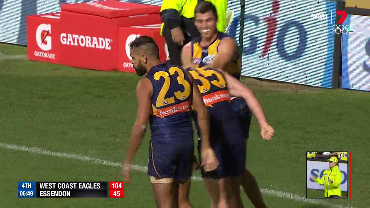 Magic McGinnity snags a ripper - AFL - YouTube