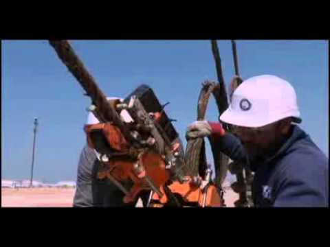 Inspection of guy rope at flare stack in UAE - YouTube