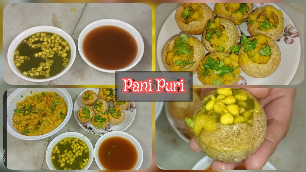 Pani Puri Recipe | Teekha pani 😋 Meetha Pani | Ragda | Golgappa # ...