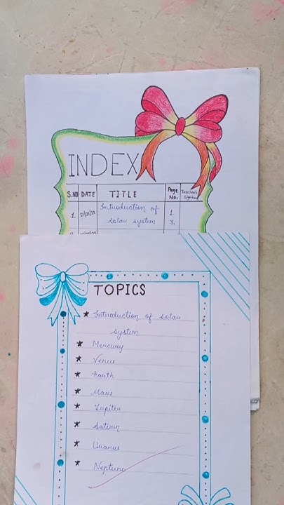 5 Easy Border or Index Designs | Project work design #shorts #project ...