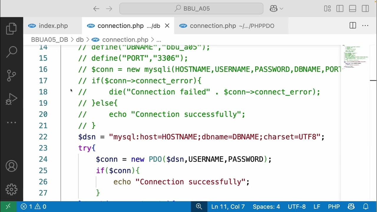 A05-Web Application Development-PHP Connect To MySQL Server Using PDO - YouTube