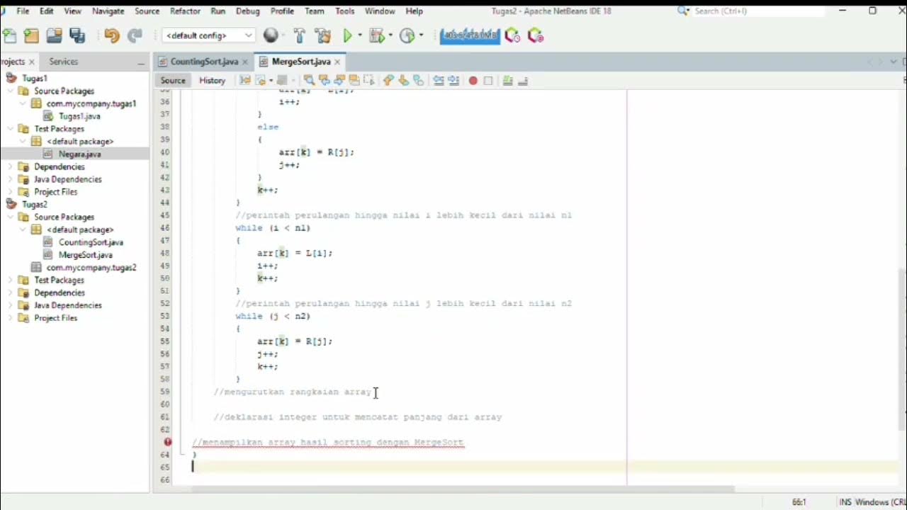 Tugas 2 Struktur Data Algoritma Merge Sort Youtube