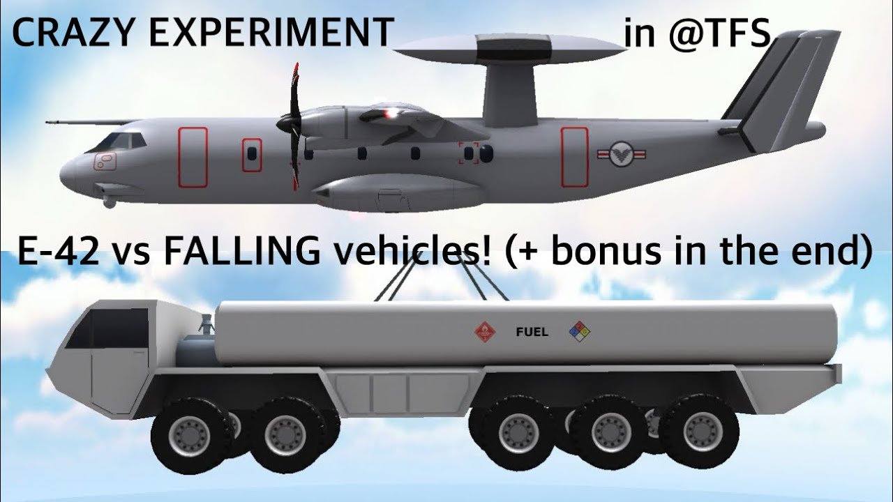 E-42 vs FALLING VEHICLES! | CRAZY EXPERIMENT | Turboprop Flight ...