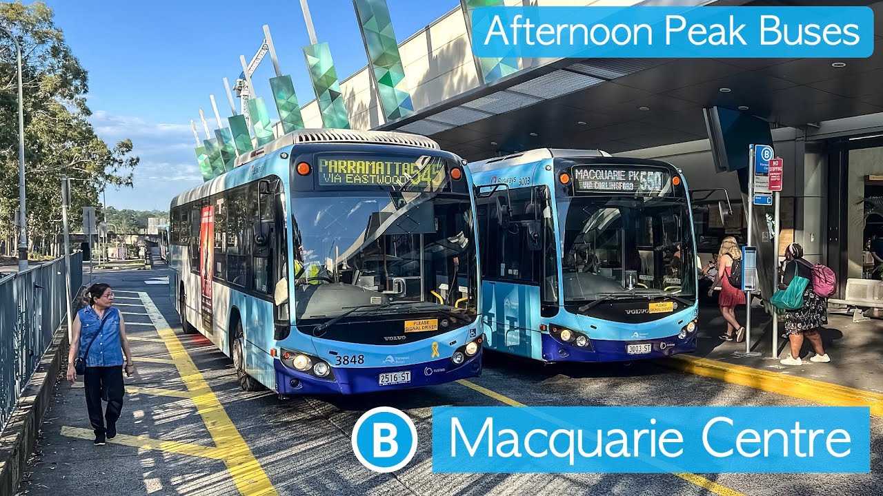 Transport for Sydney Vlog 949: Macquarie Centre Afternoon Peak Buses ...