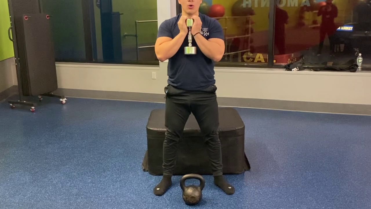 Box squats with DB or KB - YouTube