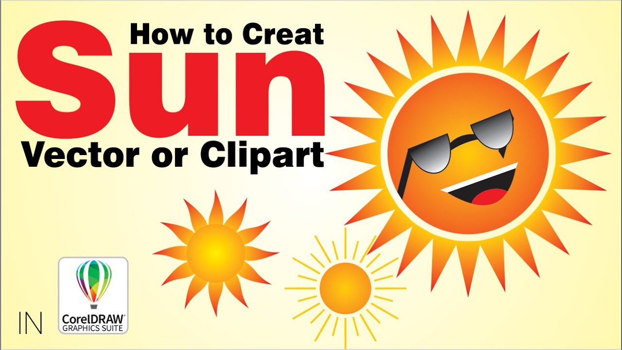 How to create SUN vector/Clipart in CorelDrAW| Sun Vector in CorelDRAW ...