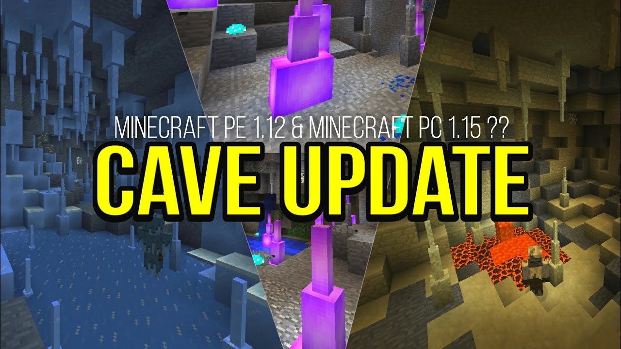 NOVA ATUALIZAÇÃO MINECRAFT: CAVE UPDATE PODE SER ASSIM ! CAVERNAS MCPE ...